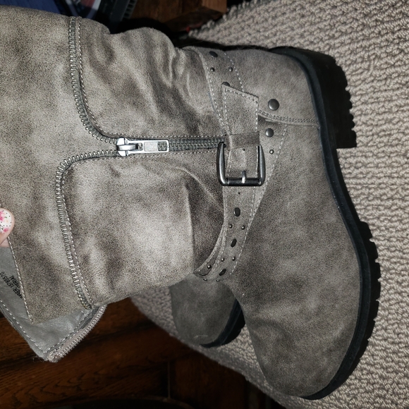torrid | Shoes | Torrid Gray Ankle Boots With Buckle Detail | Poshmark
